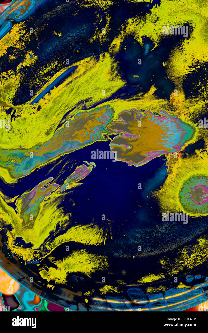 Multi Colorful paint on a surface as an art texture Stock Photo - Alamy