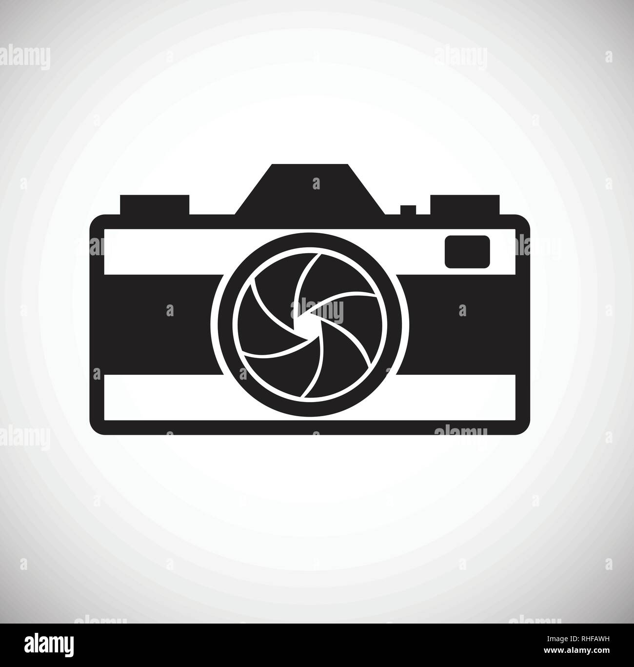 Photo camera icon set on white background for graphic and web design ...