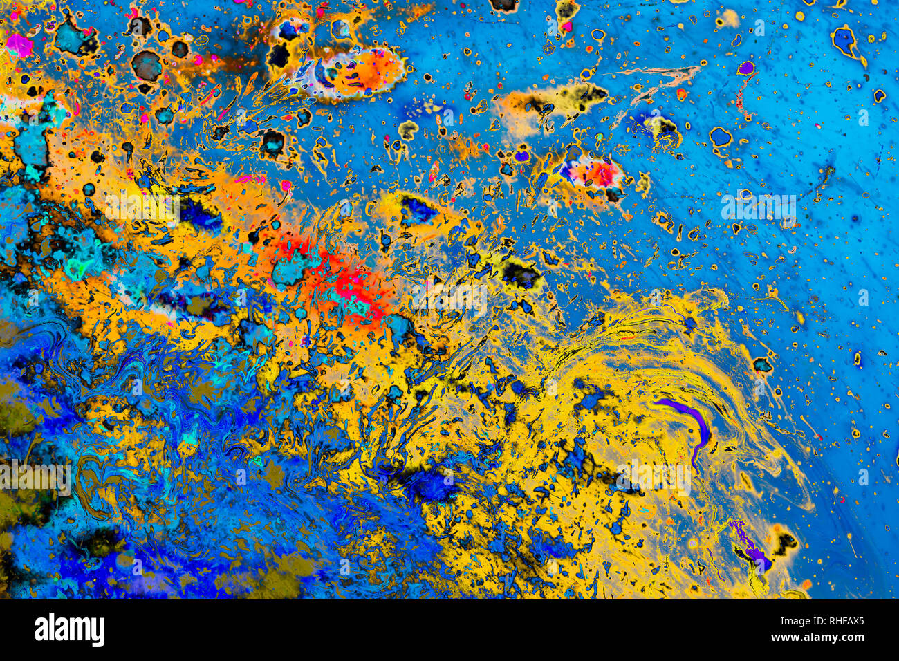 Traditional Ottoman Turkish abstract marbling art patterns as ...