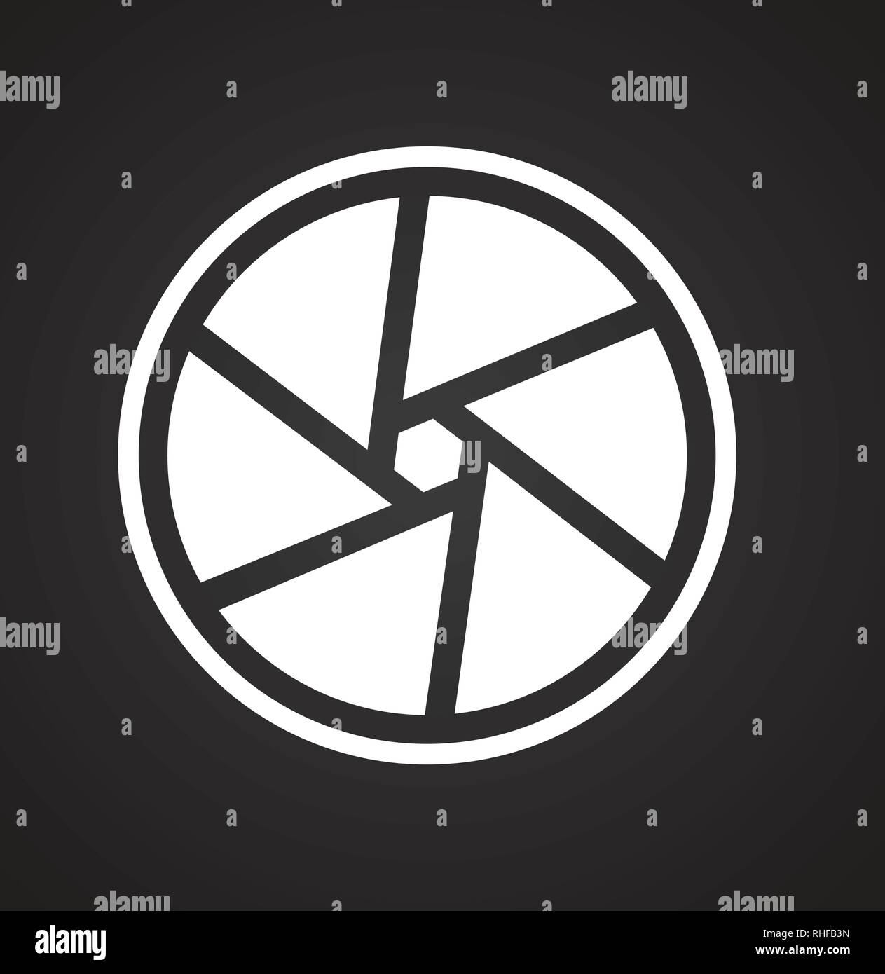 Photo camera icon set on black background for graphic and web design ...