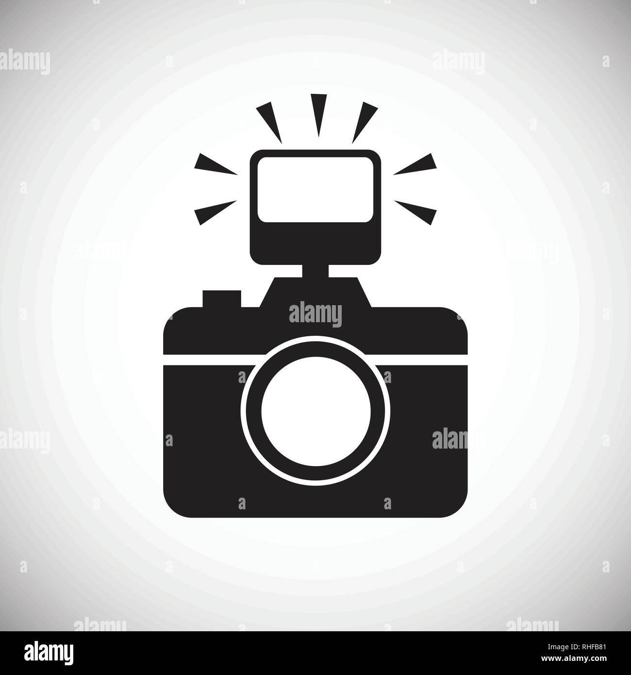 Photo camera icon set on white background for graphic and web design ...