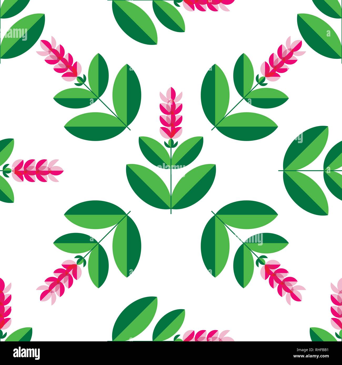 Turmeric, curcuma Plant with a flower. Stylized illustration. Seamless ...