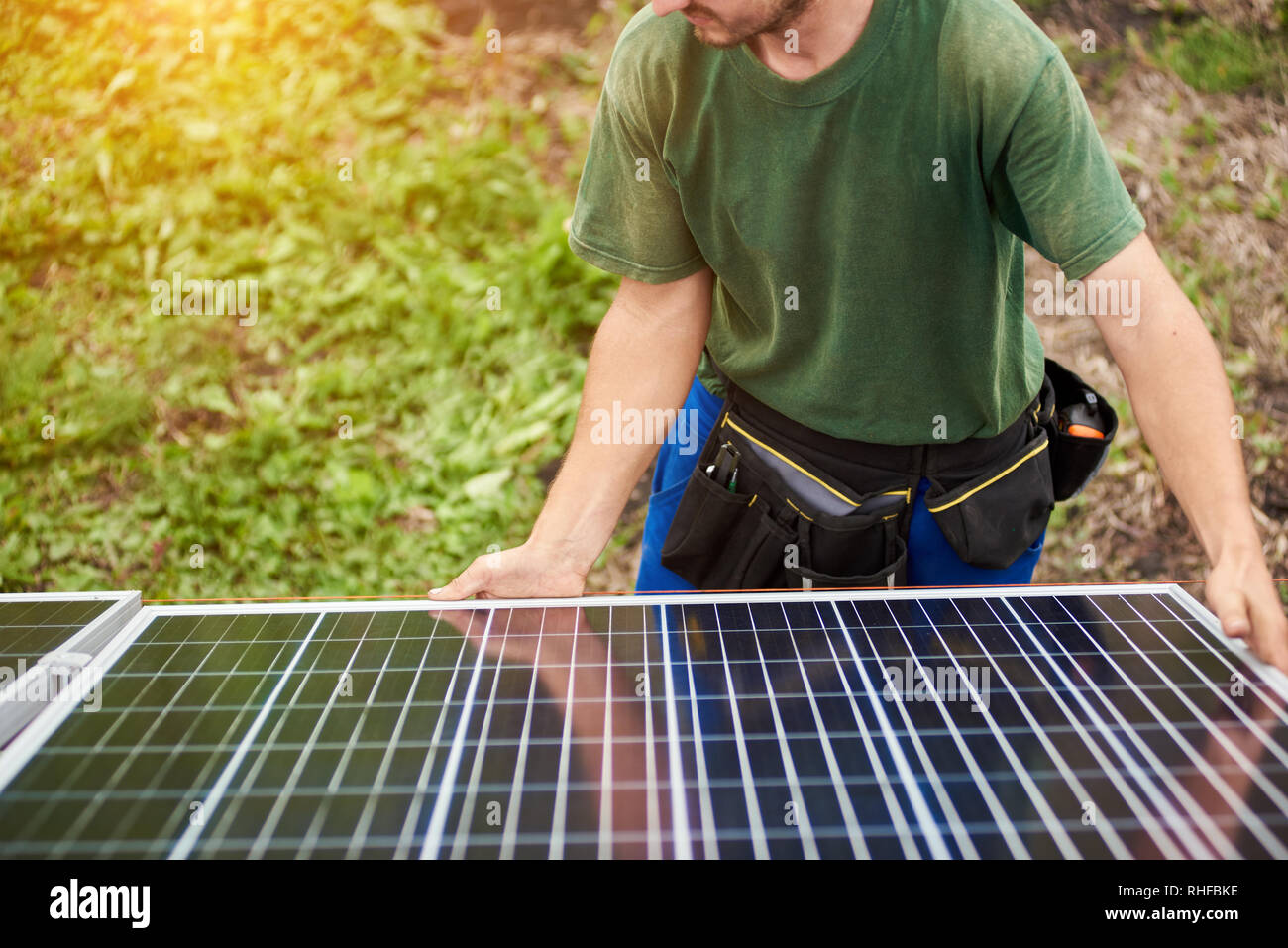 Solar install team hi-res stock photography and images - Alamy