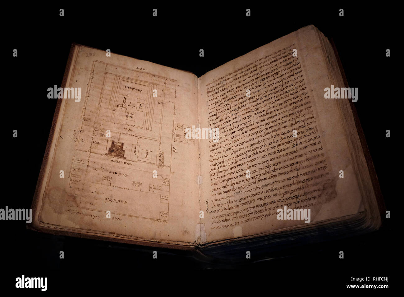 Jerusalem, Israel. 2nd February, 2019. A medieval handwritten ...