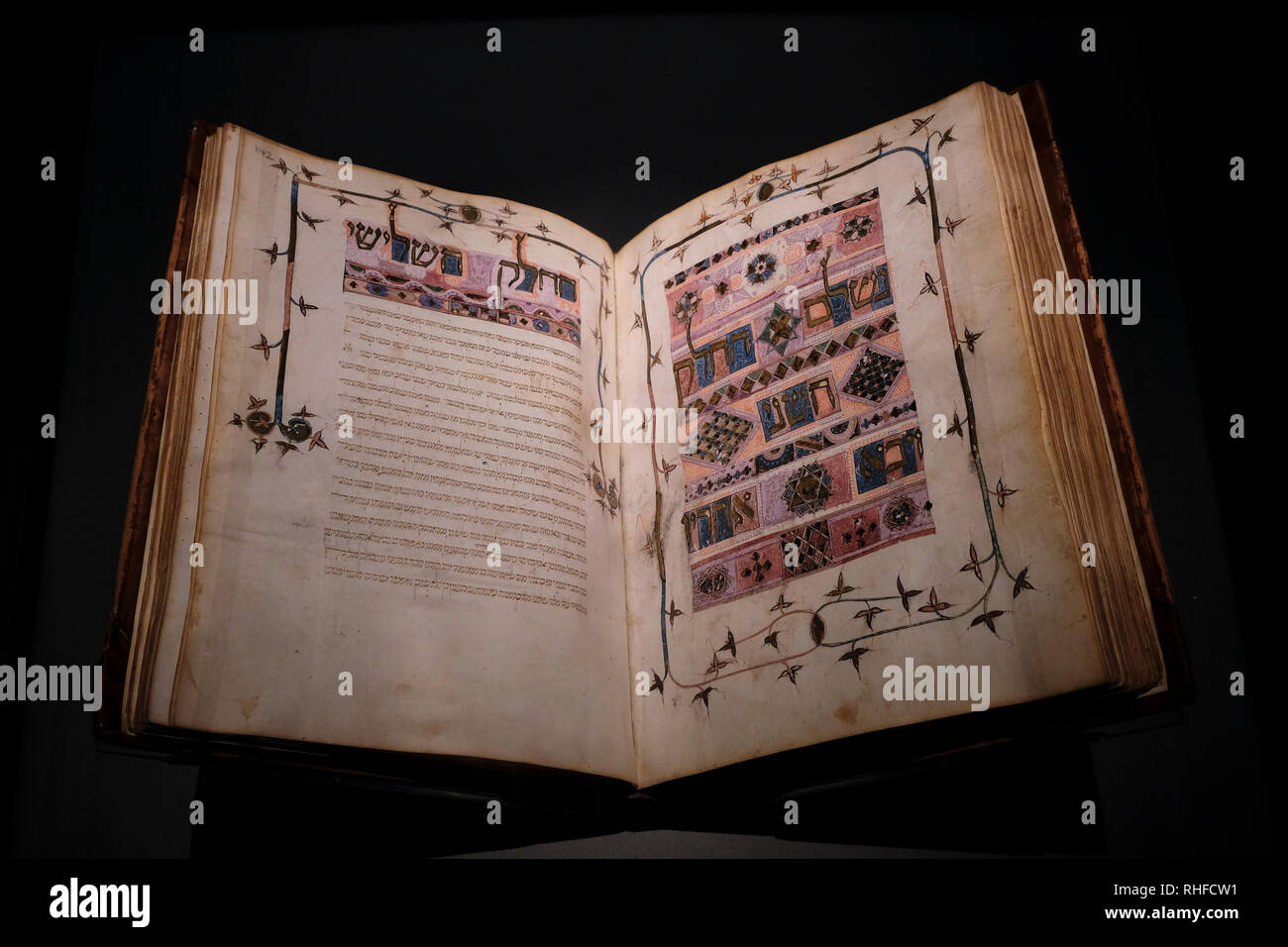 Jerusalem, Israel. 2nd February, 2019. A medieval handwritten ...