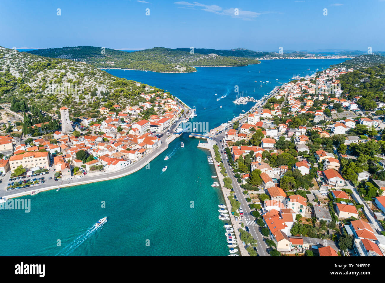 Tisno on the island Murter Stock Photo - Alamy