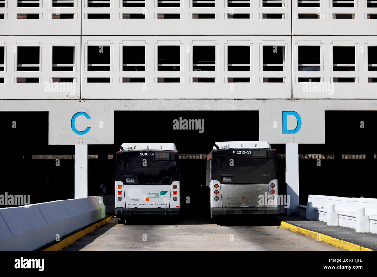 Bus station, San Juan, Puerto Rico Stock Photo - Alamy