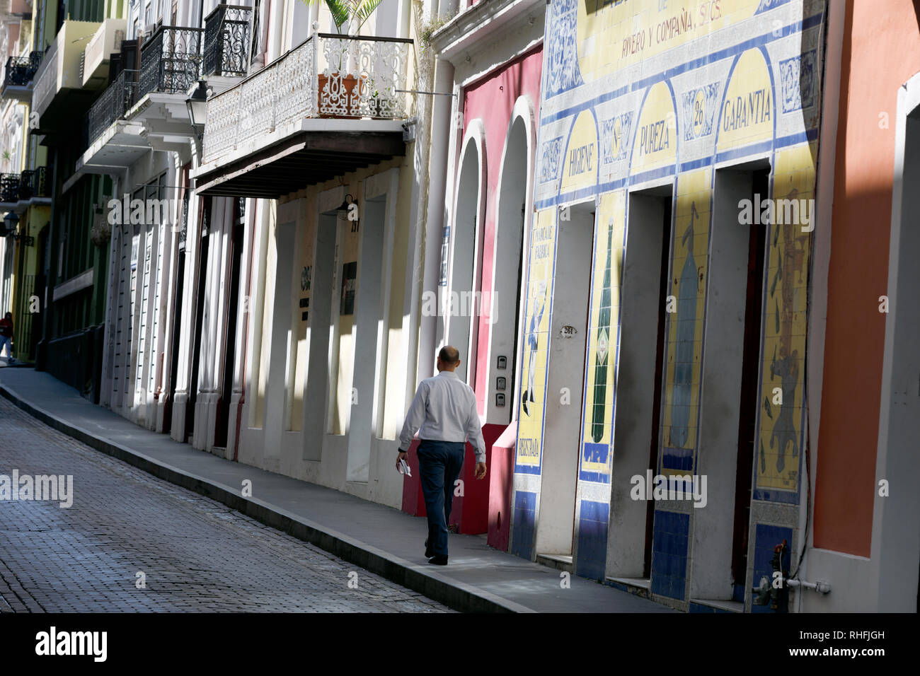 City street scene, Old San Juan, Puerto Rico Stock Photo - Alamy