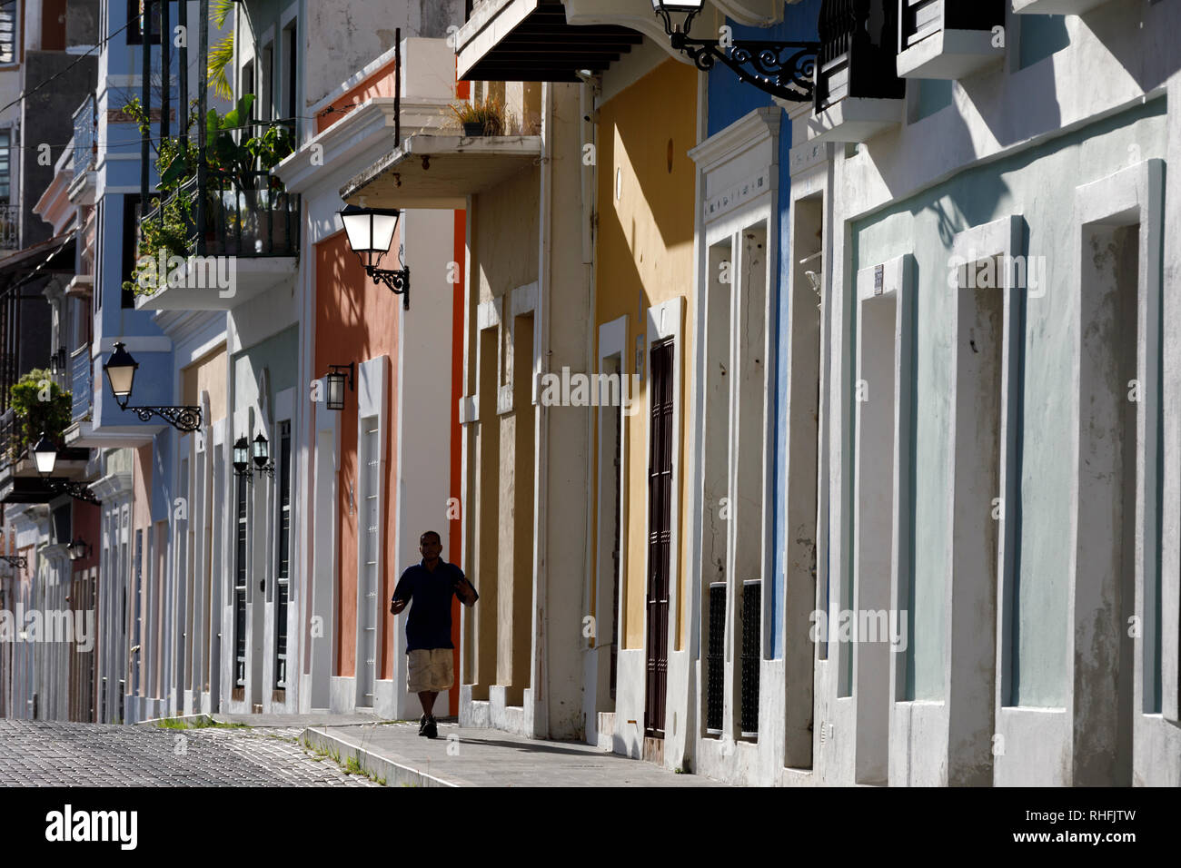 City street scene, Old San Juan, Puerto Rico Stock Photo - Alamy