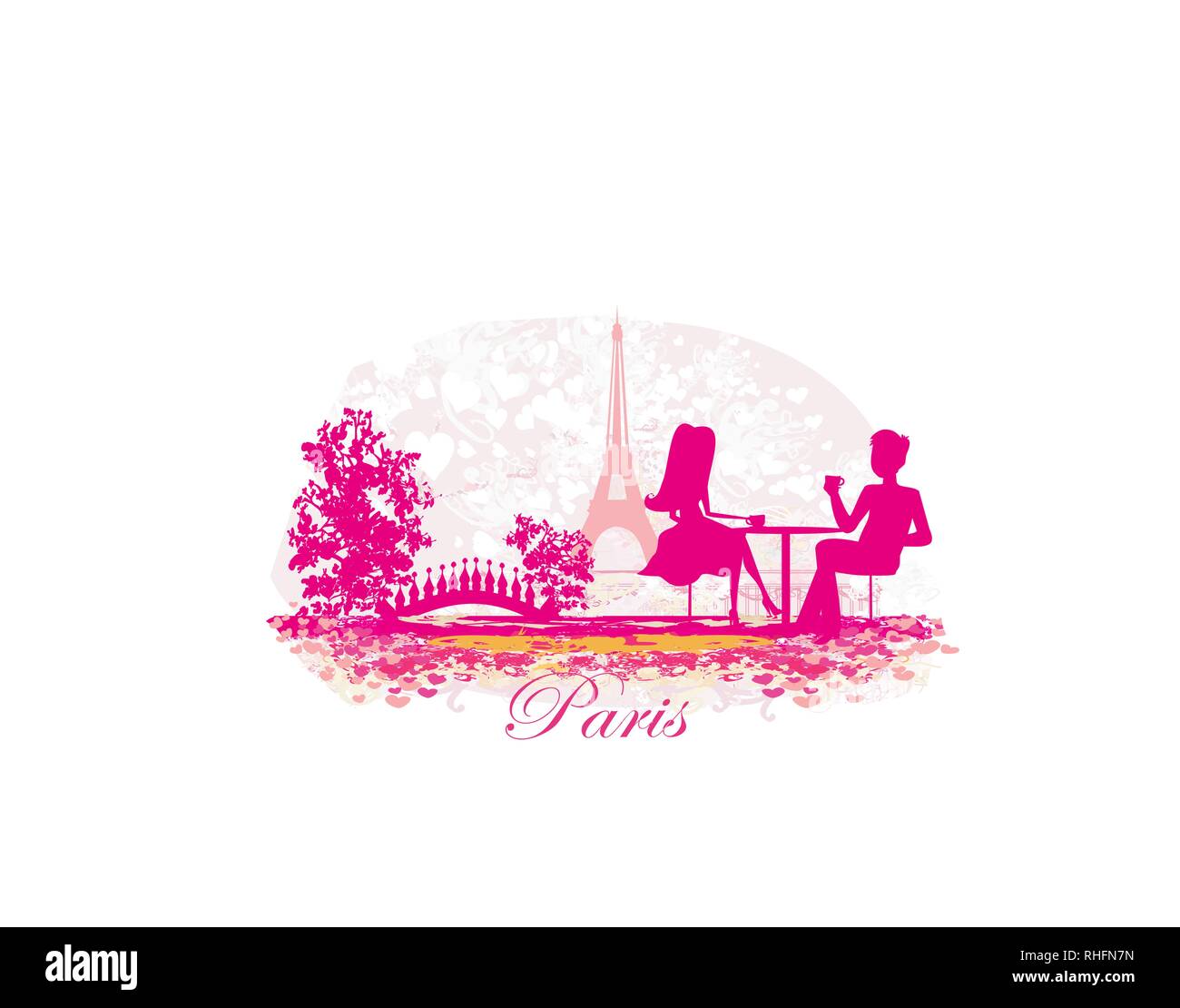 In cafe france Stock Vector Images - Alamy