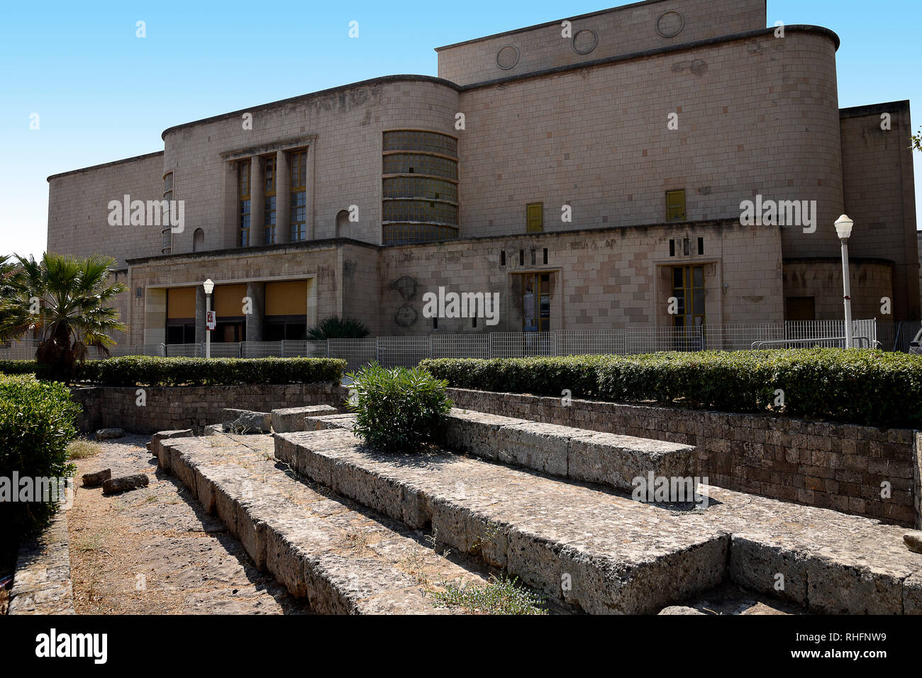 National Theatre of Rhodes close to Mandracki Harbour. It has an art ...