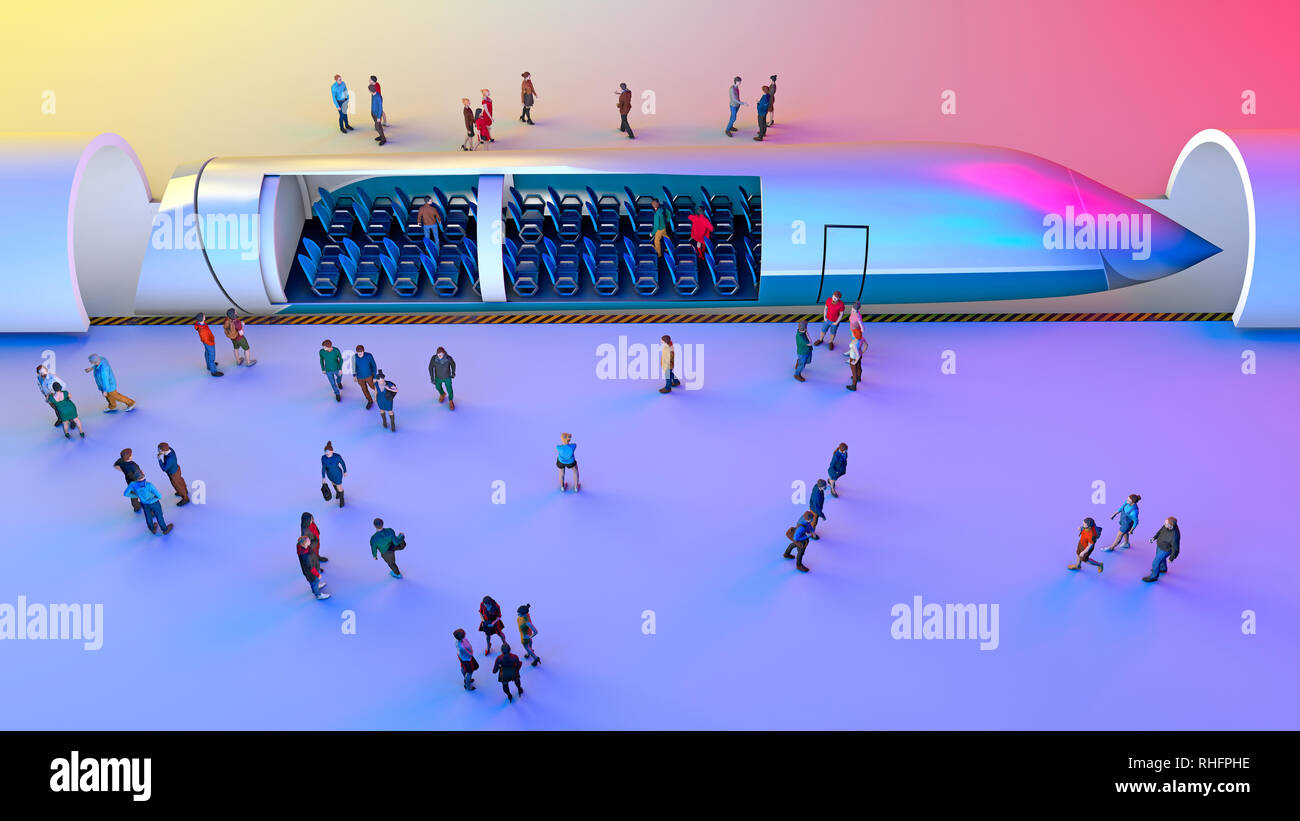 Rendering of the hyperloop hi-res stock photography and images - Alamy
