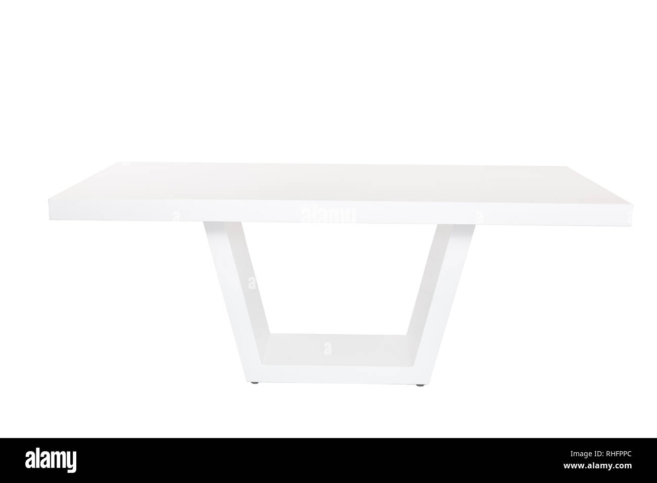 Table isolated on white background Stock Photo - Alamy
