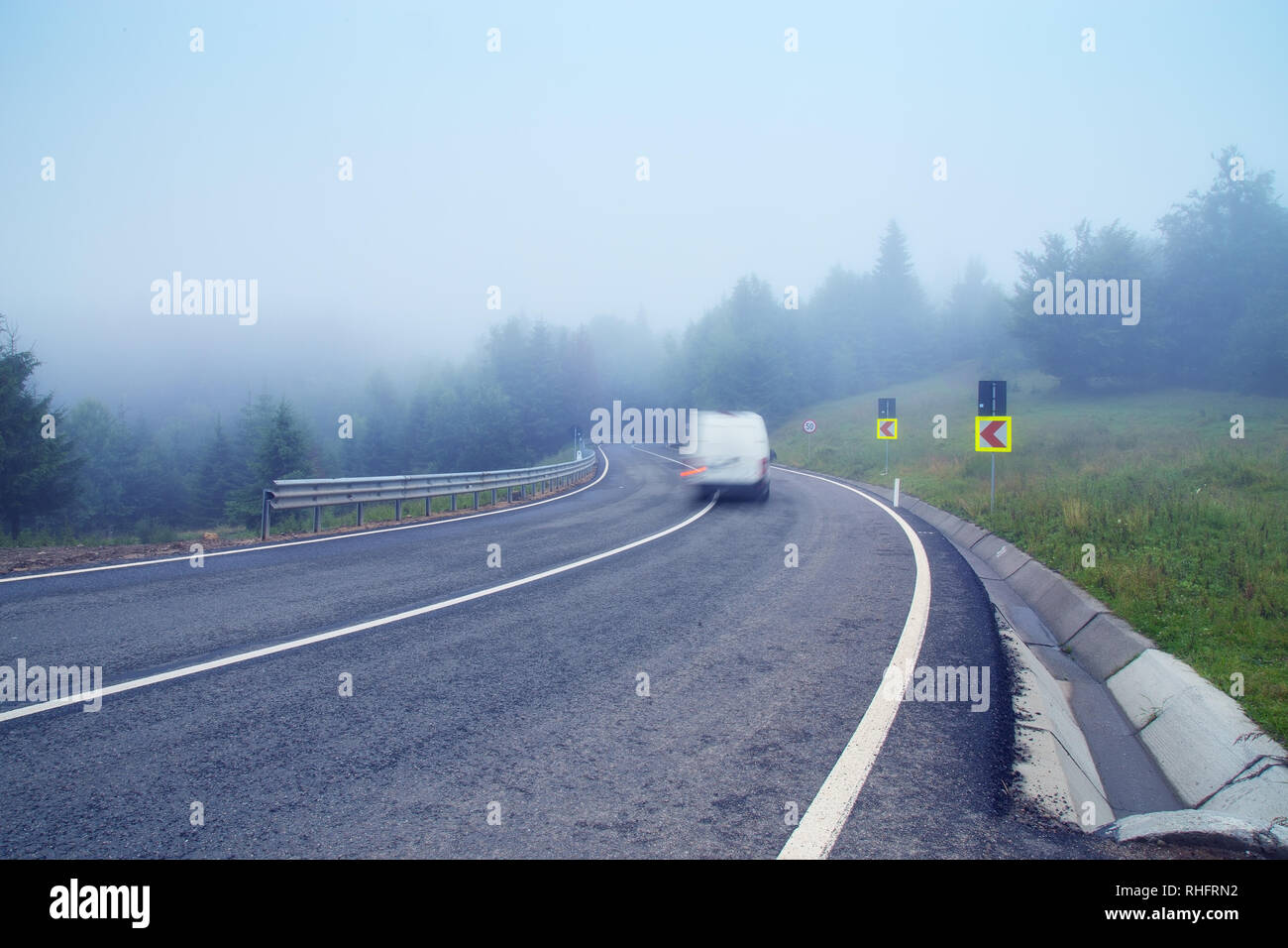 Alpine road forest mountains hi-res stock photography and images - Alamy