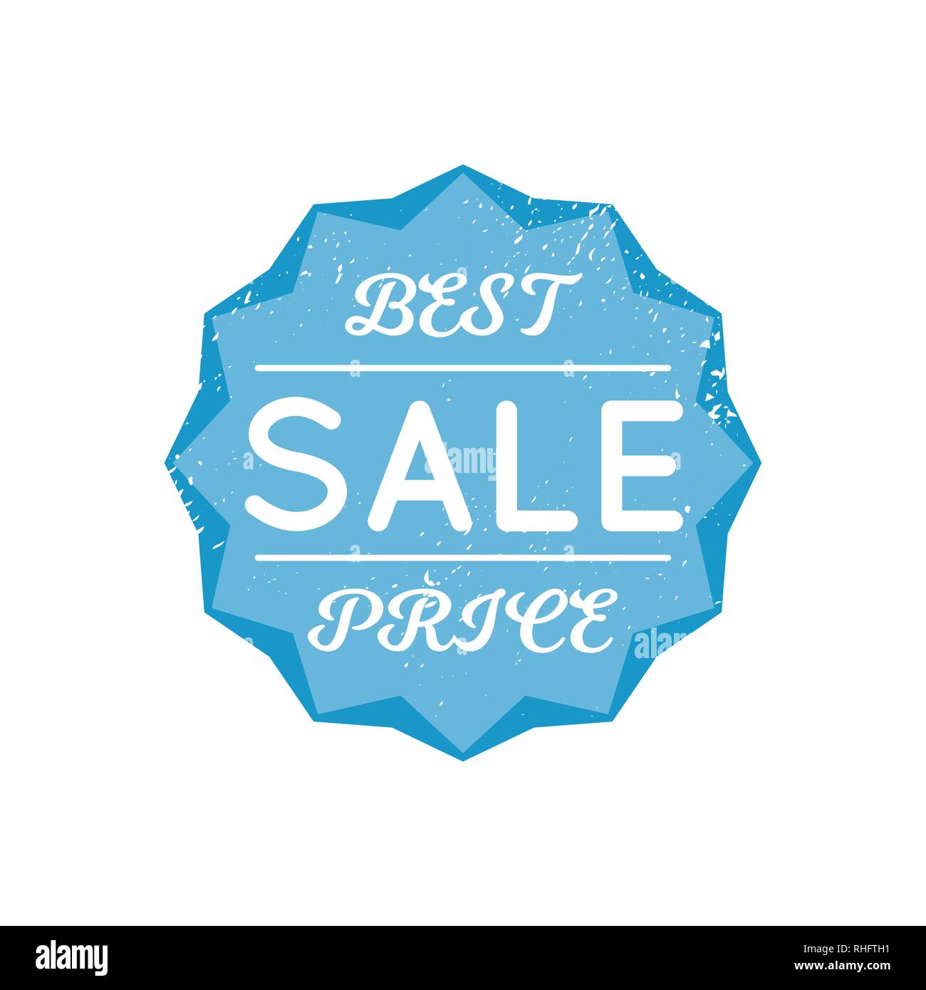 Bright blue retro best price badge sign isolated on white Stock Vector ...
