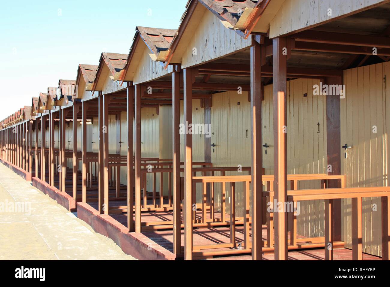 bathing establishments on the beach Stock Photo - Alamy