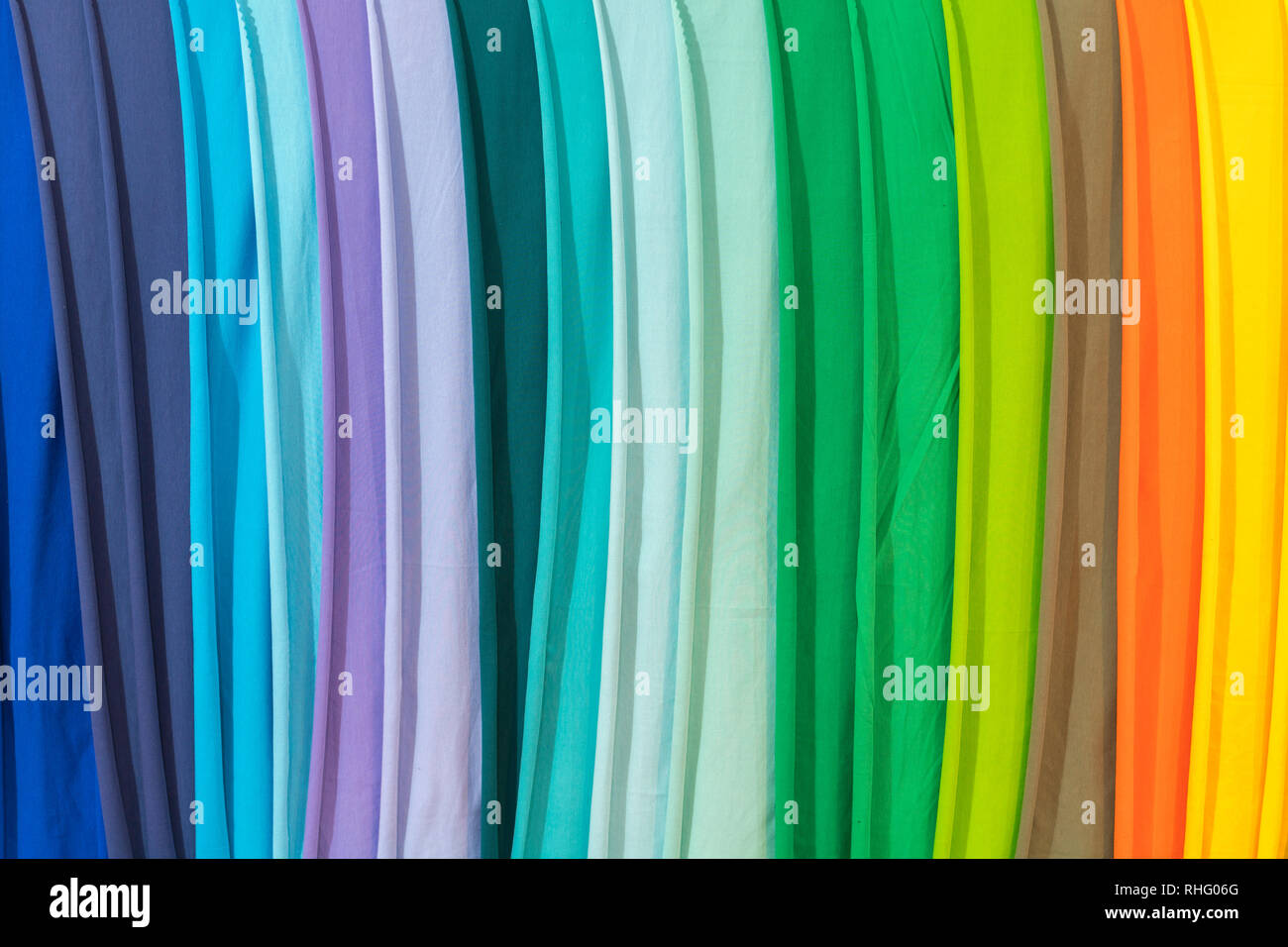 Photo picture Samples of colored cloth background texture. crumpled ...