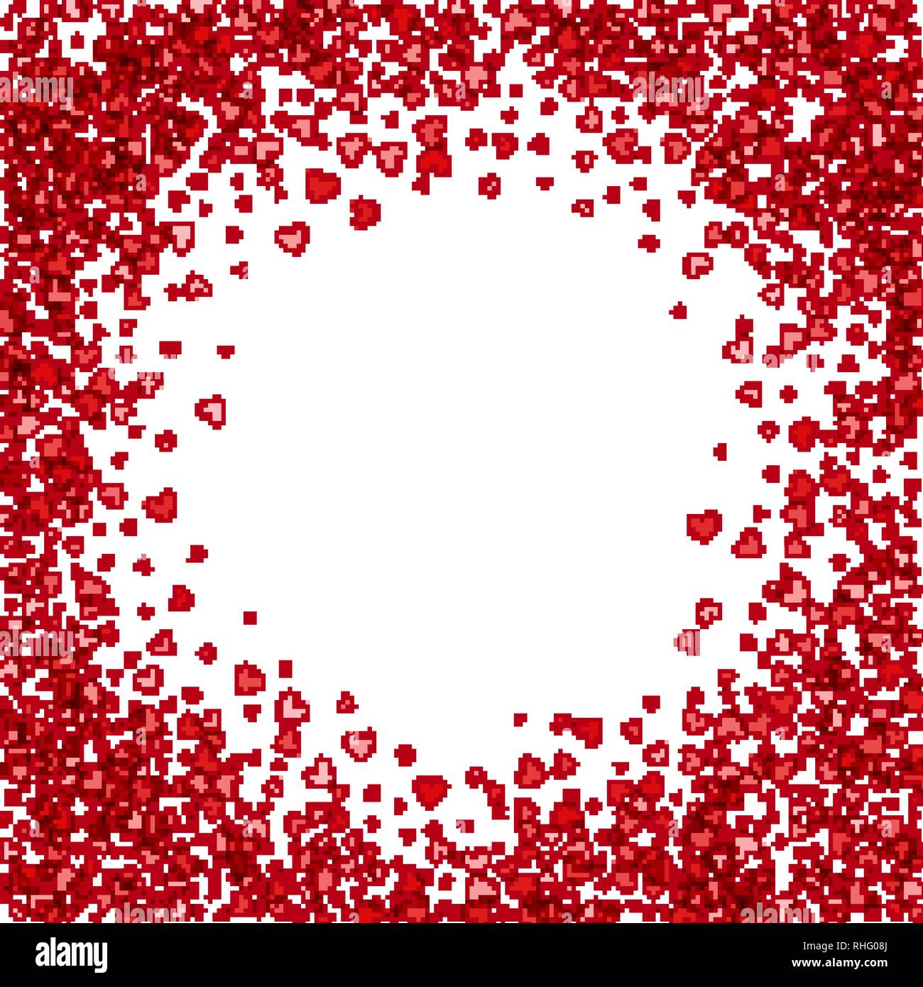 Frame or border of random scatter hearts Stock Vector Image & Art - Alamy