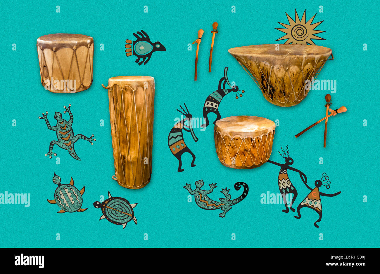 Navajo drum hi-res stock photography and images - Alamy