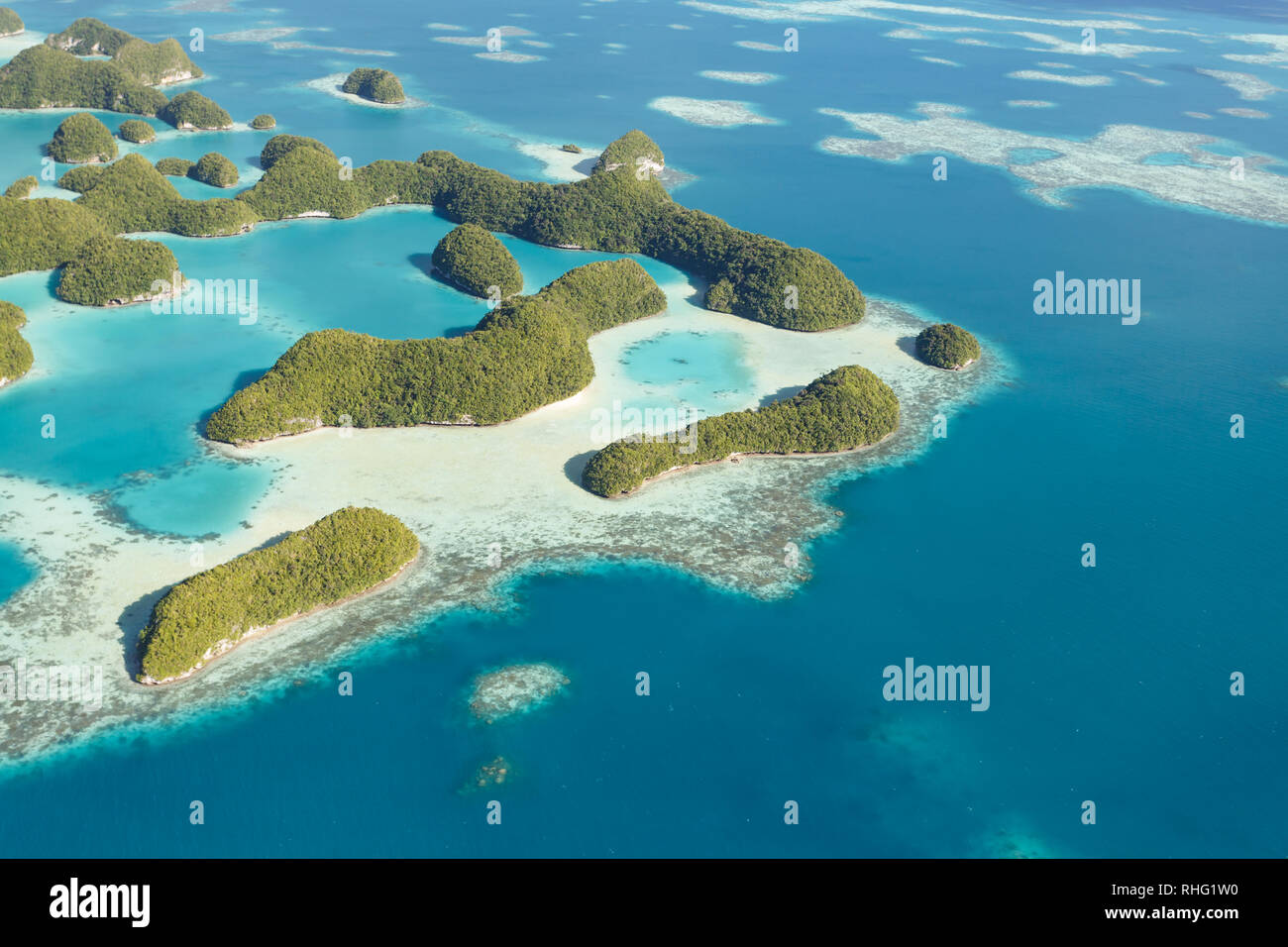 Pacific atoll aerial view hi-res stock photography and images - Alamy