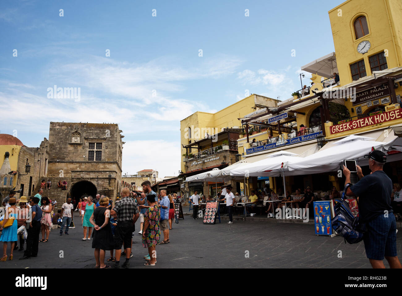 Hippocrates Square in the old walled city of Rhodes is the largest ...