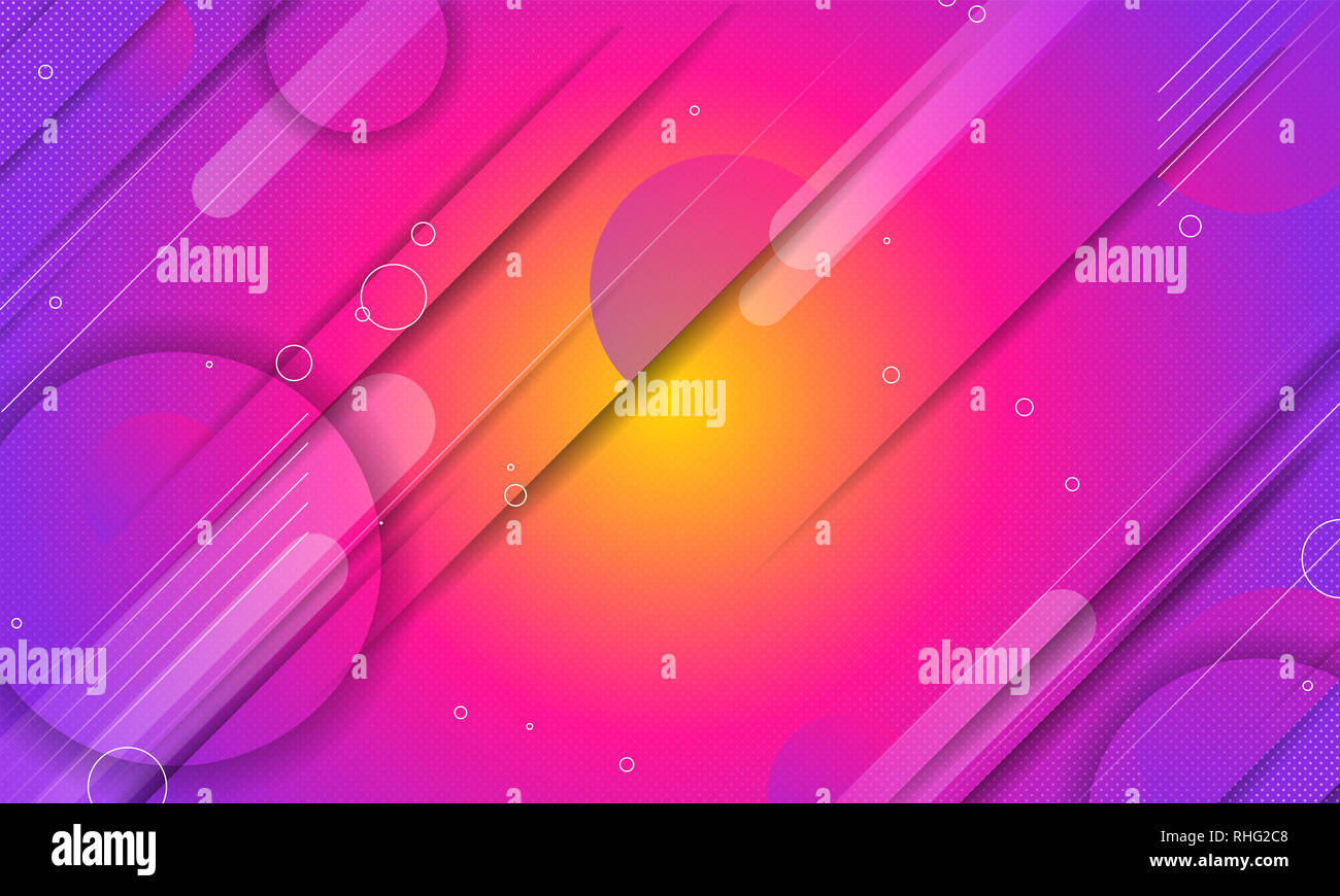 Abstract color background with neon colors and lines. Raster design ...
