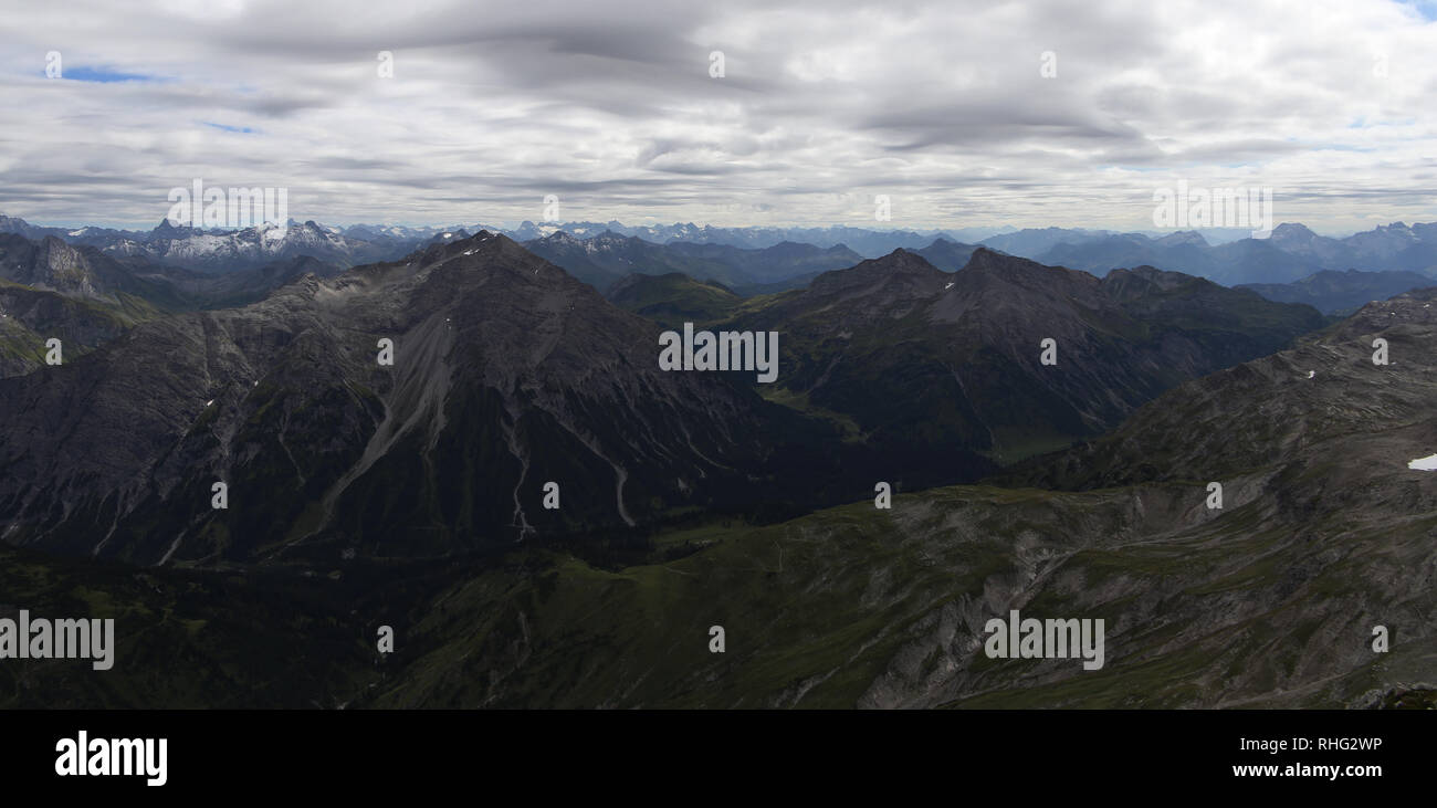 Panoramic Alp View Stock Photo - Alamy