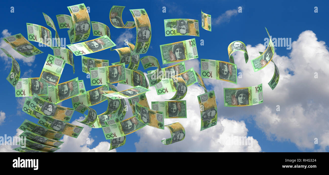 Flying australian money illustration hi-res stock photography and ...