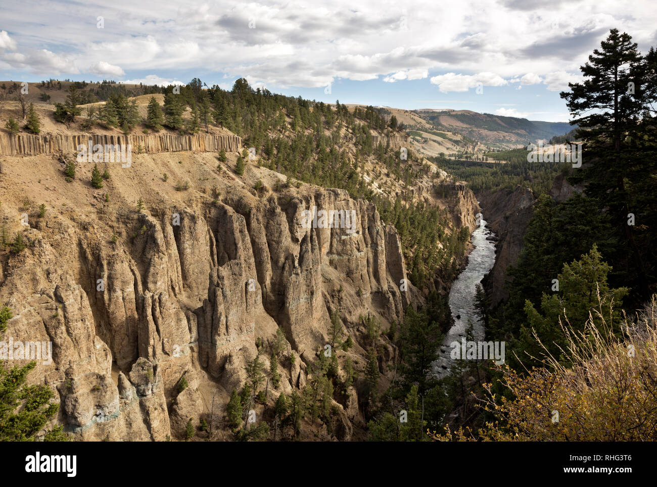 Yellowstone river calcite springs hi-res stock photography and images ...