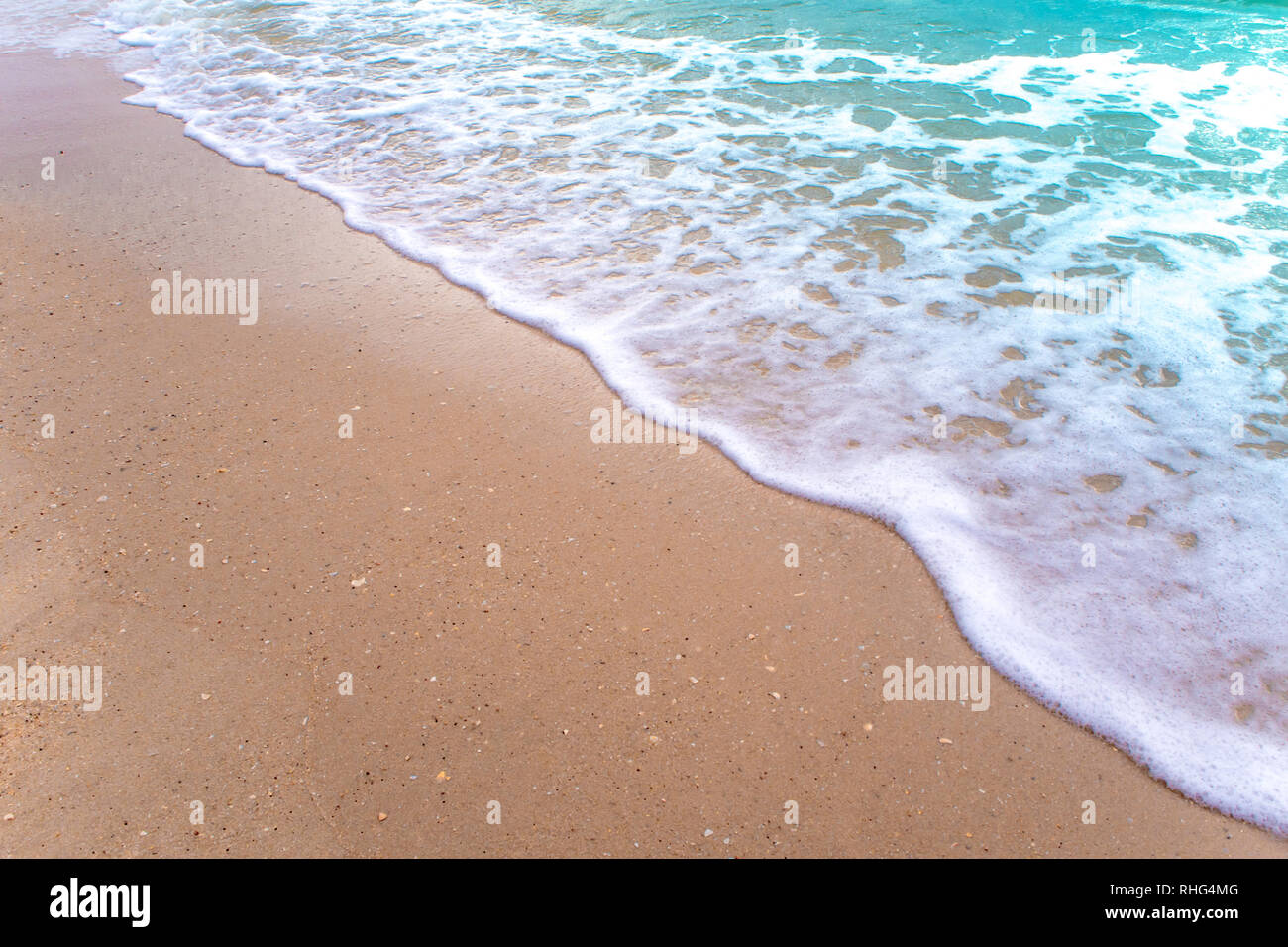 Bubble of Sea wave on the beach Stock Photo - Alamy