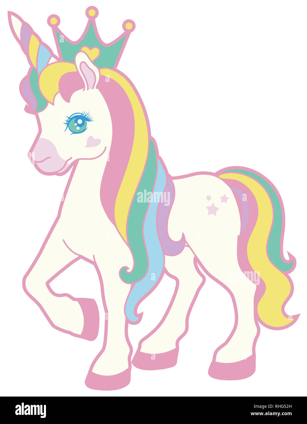 Unicorn rainbow illustration Cut Out Stock Images & Pictures - Alamy