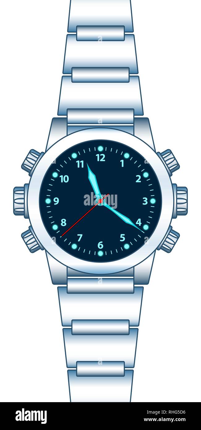 Illustration of the abstract wrist watch Stock Vector Image & Art - Alamy