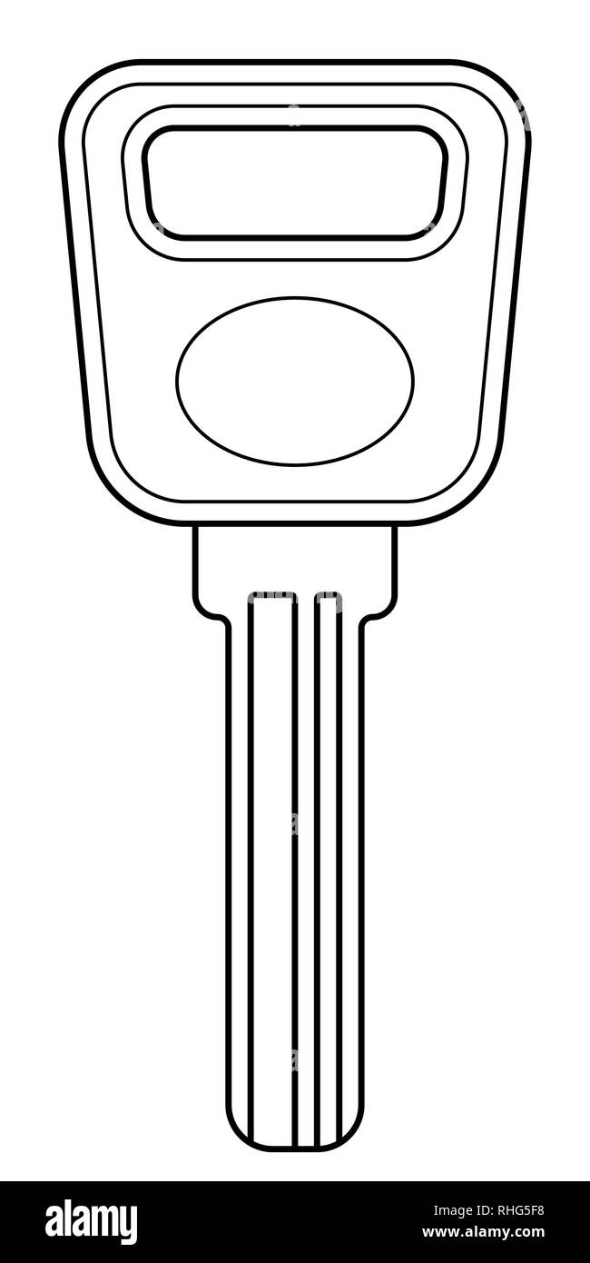 Illustration of the contour car key icon Stock Vector Image & Art - Alamy