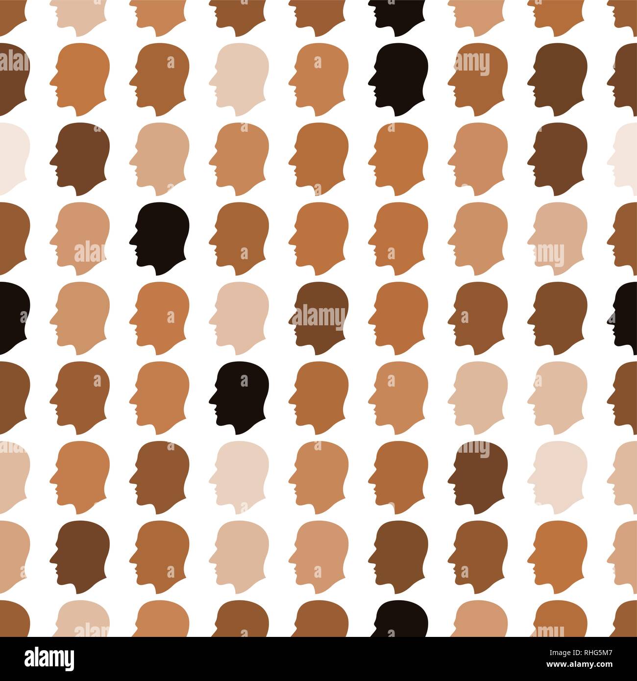 Human heads vector seamless background hi-res stock photography and ...