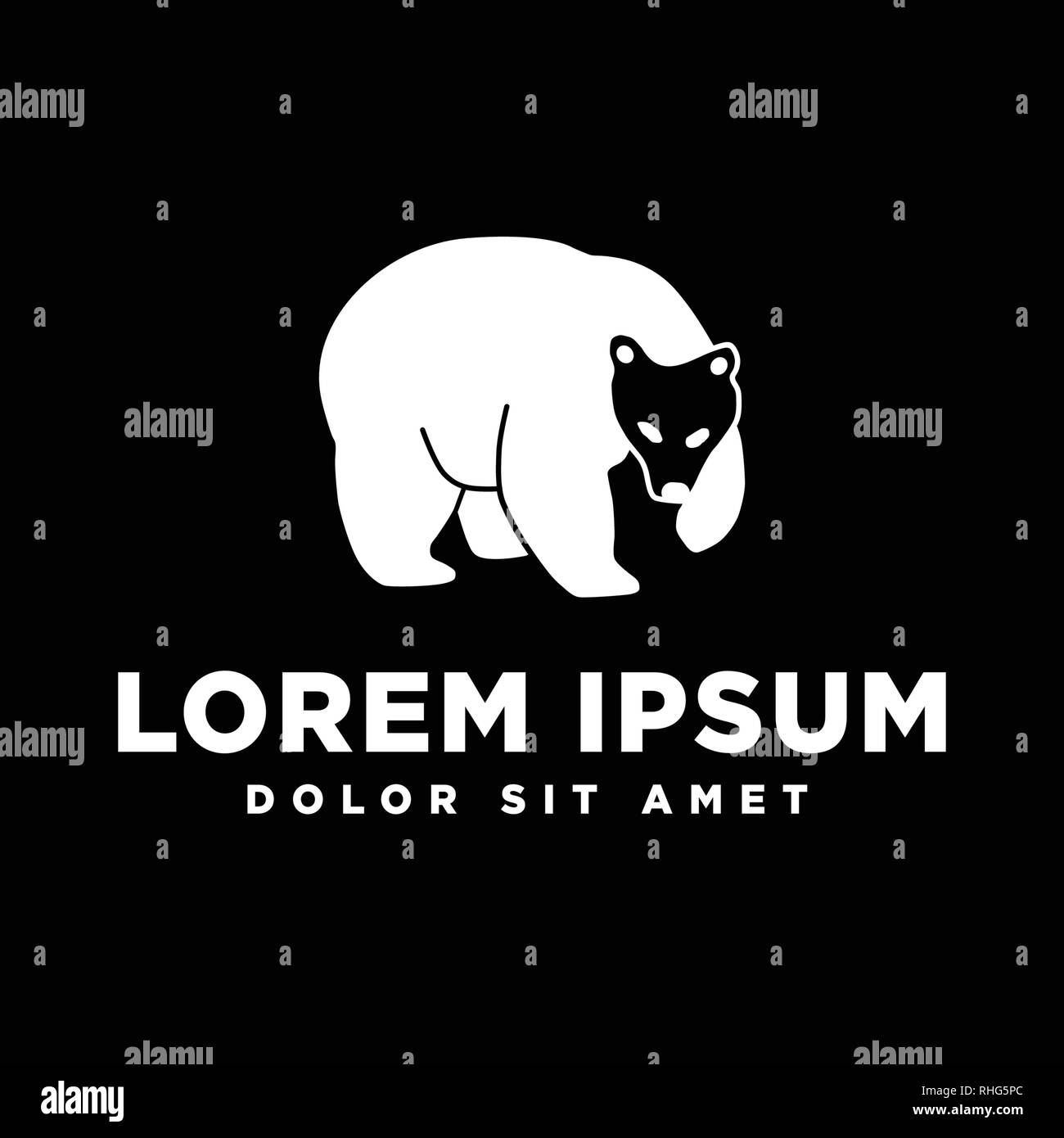 bear technology logo template ready for use vector illustration eps 10 ...