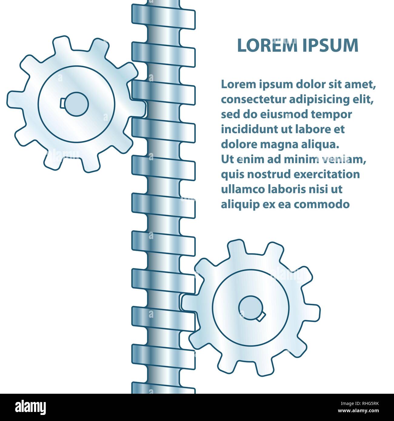 Illustration of the abstract screw gear pair transmission Stock Vector ...