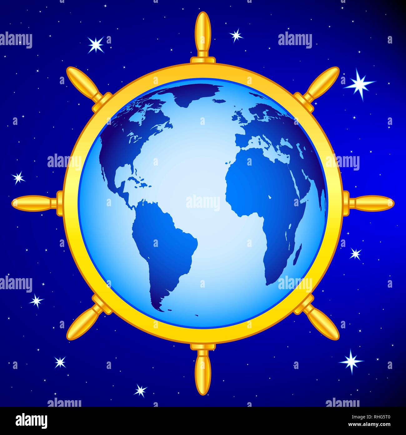 Globe in space Stock Vector Images - Alamy