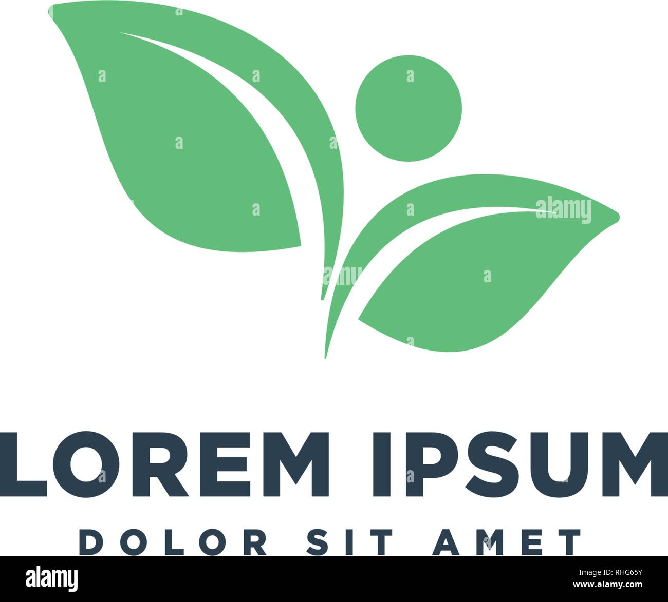 leaf, human concept logo template vector illustration - vector Stock ...