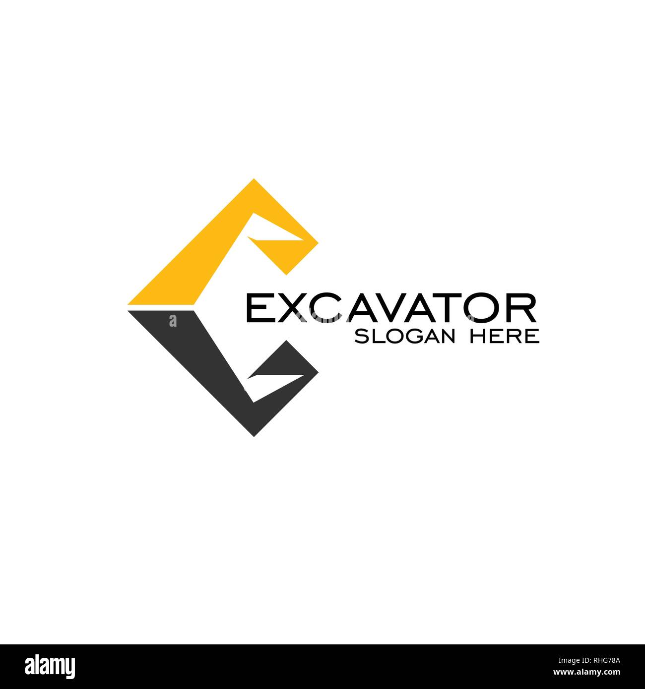 Excavator graphic logo template Stock Vector Image & Art - Alamy