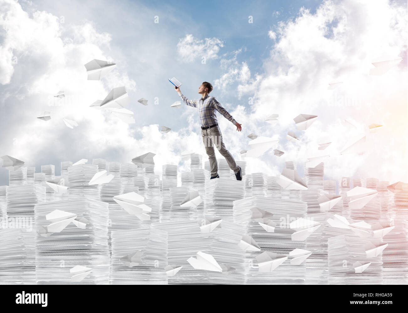 Study hard to become successful businessman Stock Photo - Alamy