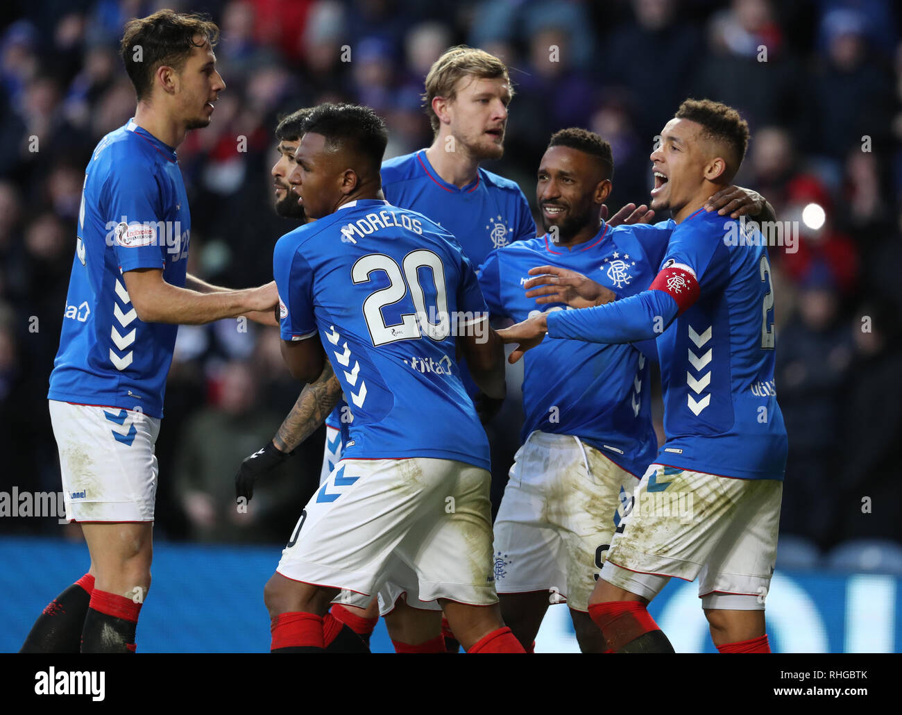 Rangers' Jermain Defoe celebrates scoring her sides third goal of the ...
