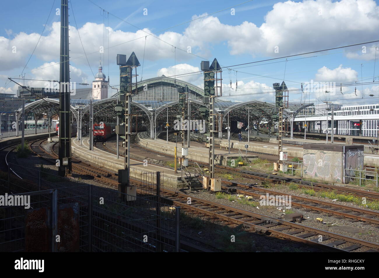 The rear of Cologne Central train station in Cologne, Germany Stock ...