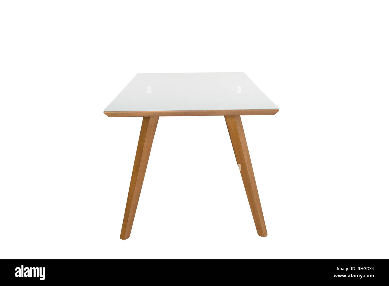 Table isolated on white background Stock Photo - Alamy