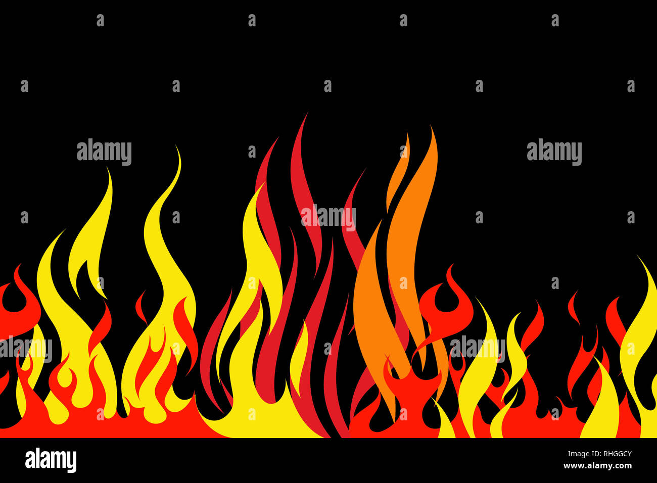 Abstract flame pattern on a black background Stock Photo - Alamy