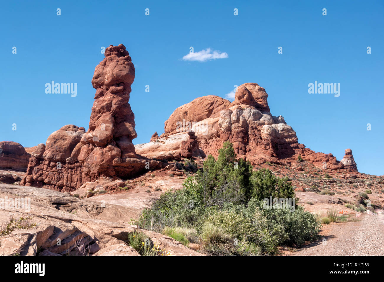 The Windows Road, Arches National Park, Moab, Utah USA Stock Photo - Alamy