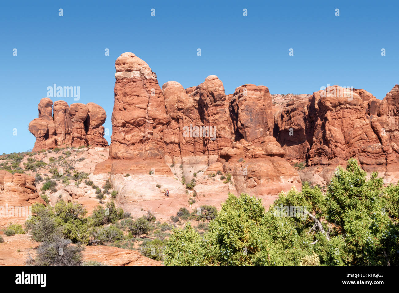 The Windows Road, Arches National Park, Moab, Utah USA Stock Photo - Alamy
