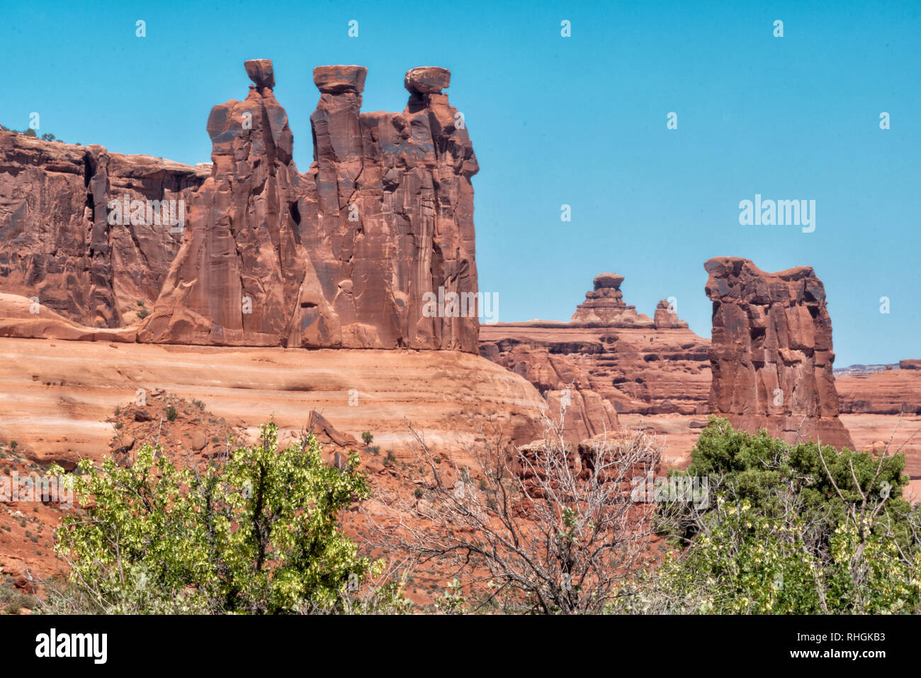 The Three Gossips Rock Formation Arches National Park, Moab Utah USA ...
