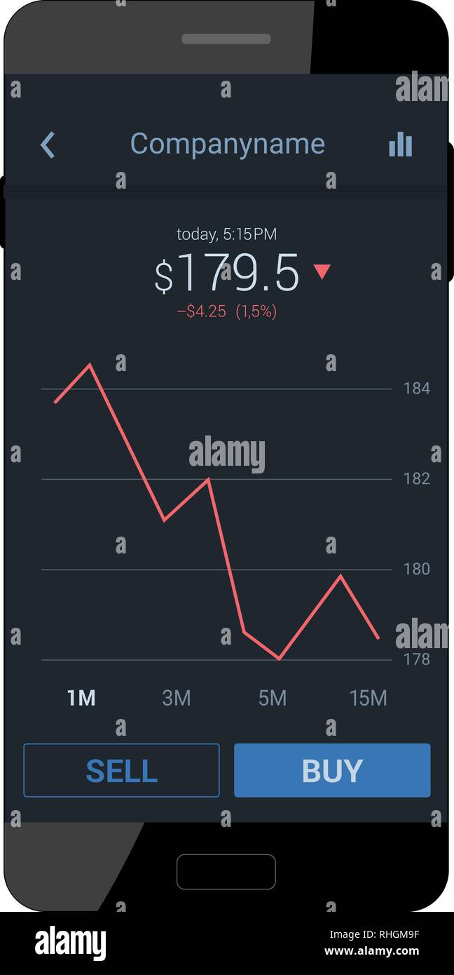 Trading mobile interface Stock Vector Image & Art - Alamy