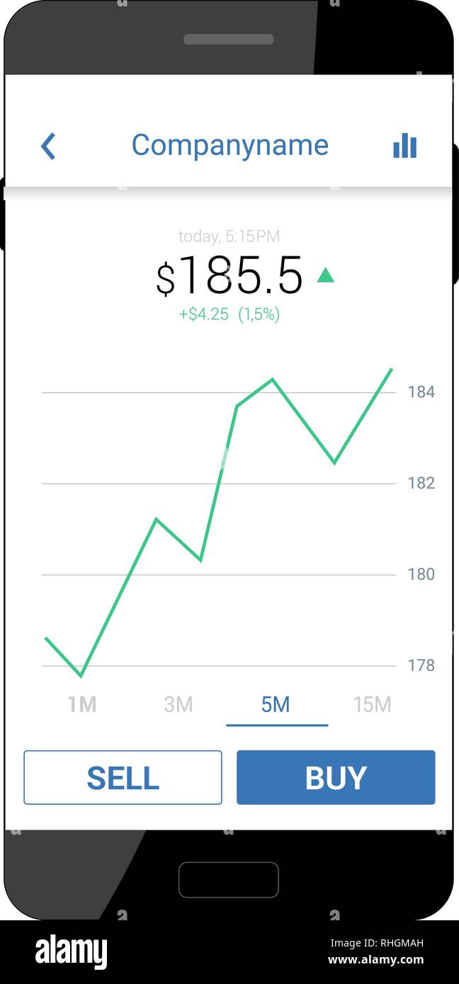 Trading mobile interface Stock Vector Image & Art - Alamy