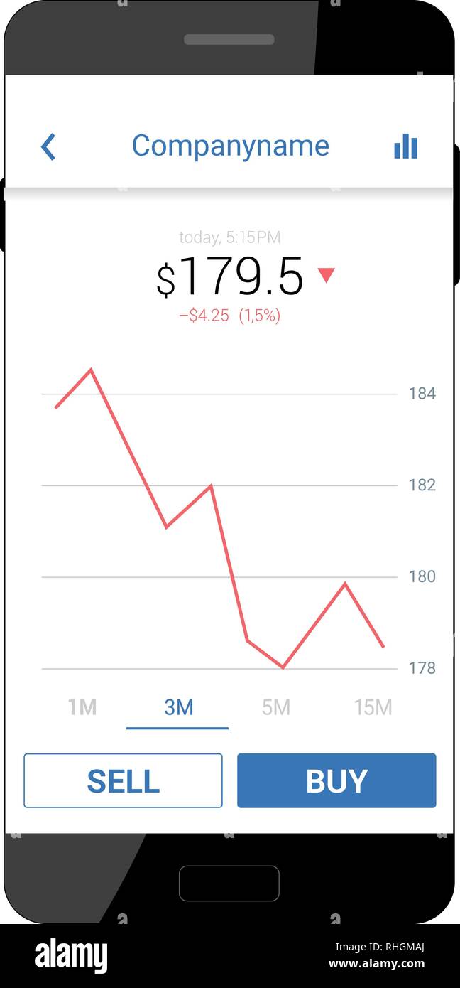 Trading mobile interface Stock Vector Image & Art - Alamy